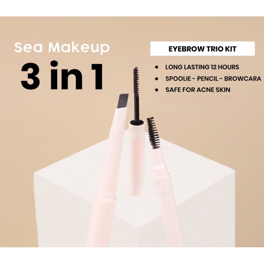 Jual ️Domestika ️ BPOM SEA MAKEUP BrowShow Eyebrow Kit 3in1 | Shopee ...
