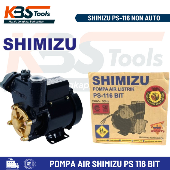 Jual Pompa Air Booster SHIMIZU PS-116 Bit Sumur Dangkal 9 MTR non Auto ...