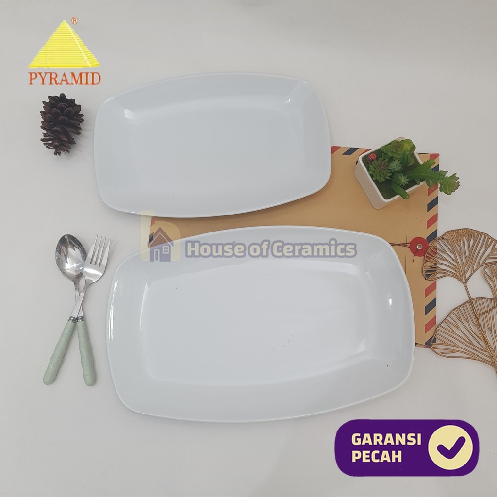 Jual PYRAMID Piring Ikan (2 Ukuran) Piring Saji Piring Lauk Piring Ikan ...