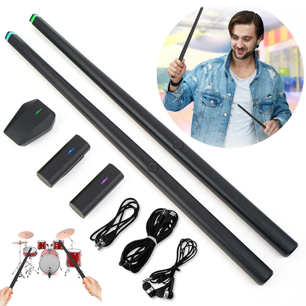 Jual Somatosensory Drum Kit rtable Electronic Air Drumsticks Air Drum ...