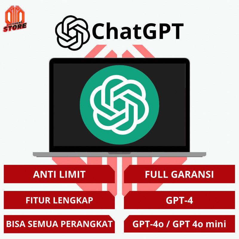 Jual CHATgpt-4 | AKUN CHATGPT PREMIUM FULL GARANSI 1 TAHUN | Shopee Indonesia