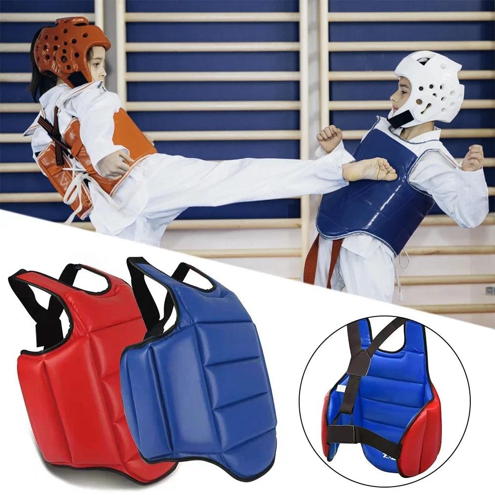 Jual Taekwondo Reversible Chest Guard Body Protector Vest Martial Arts ...