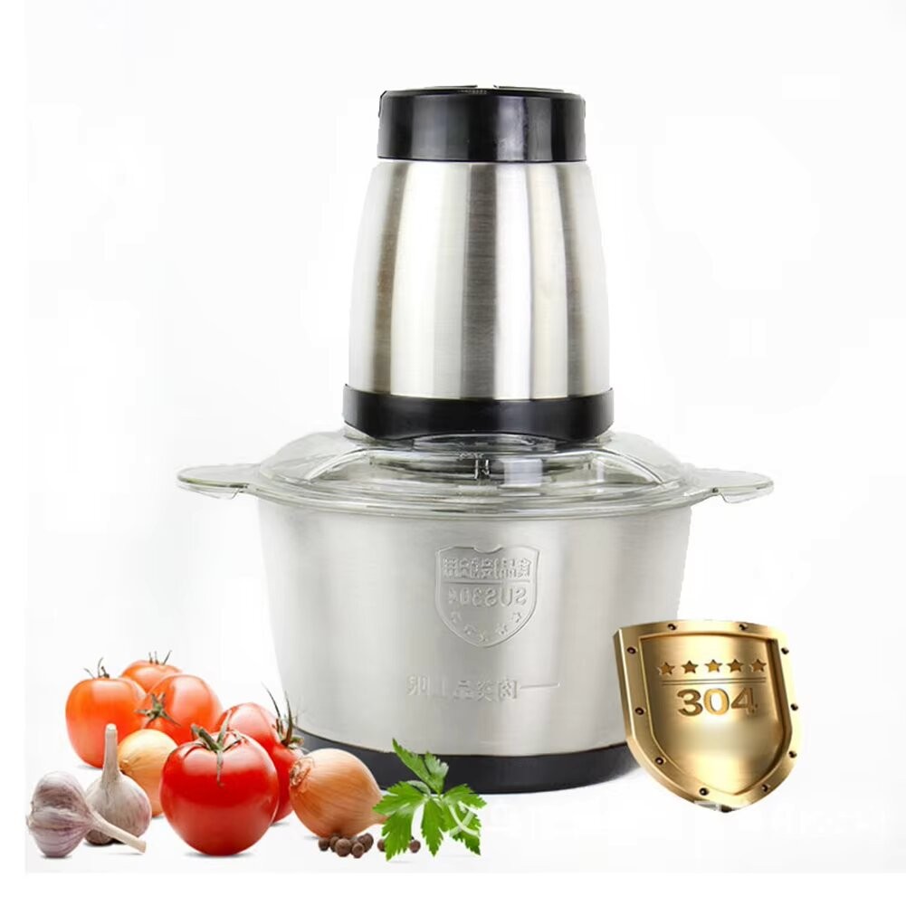 Jual NEW Food Chopper Stainless Steel 2L Electrical Food Processor Meat ...