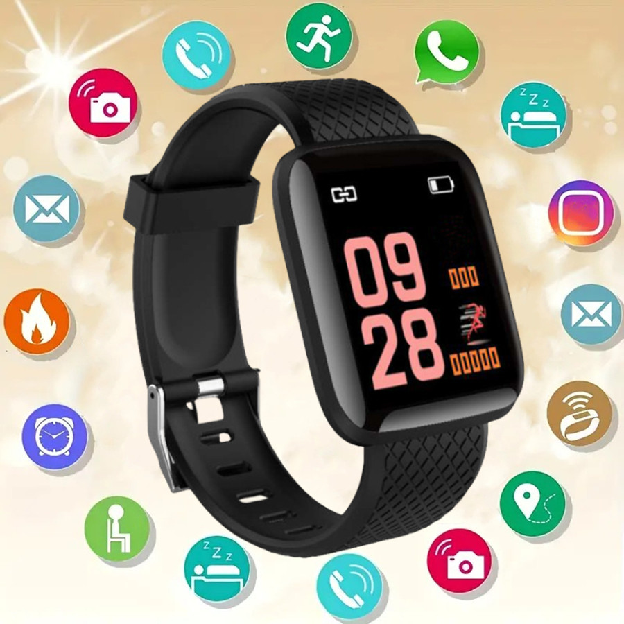 Jual Smart Watch 116Plus D13 Y68 Sport Wristband Running Fitness Monitor Track Heart Rate ...