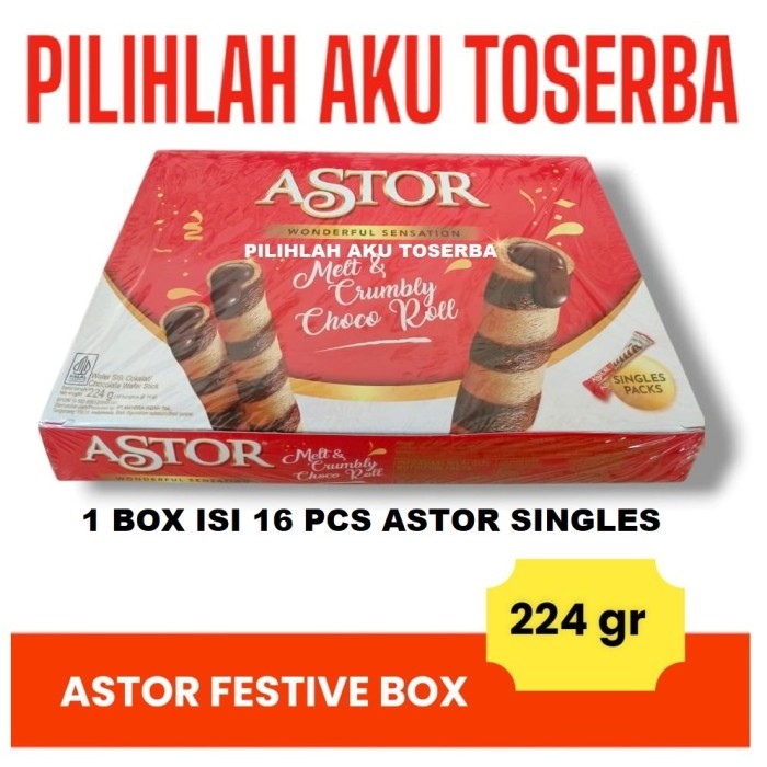 Jual Astor Coklat FESTIVE BOX 224 gr - ( HARGA 1 BOX ) | Shopee Indonesia