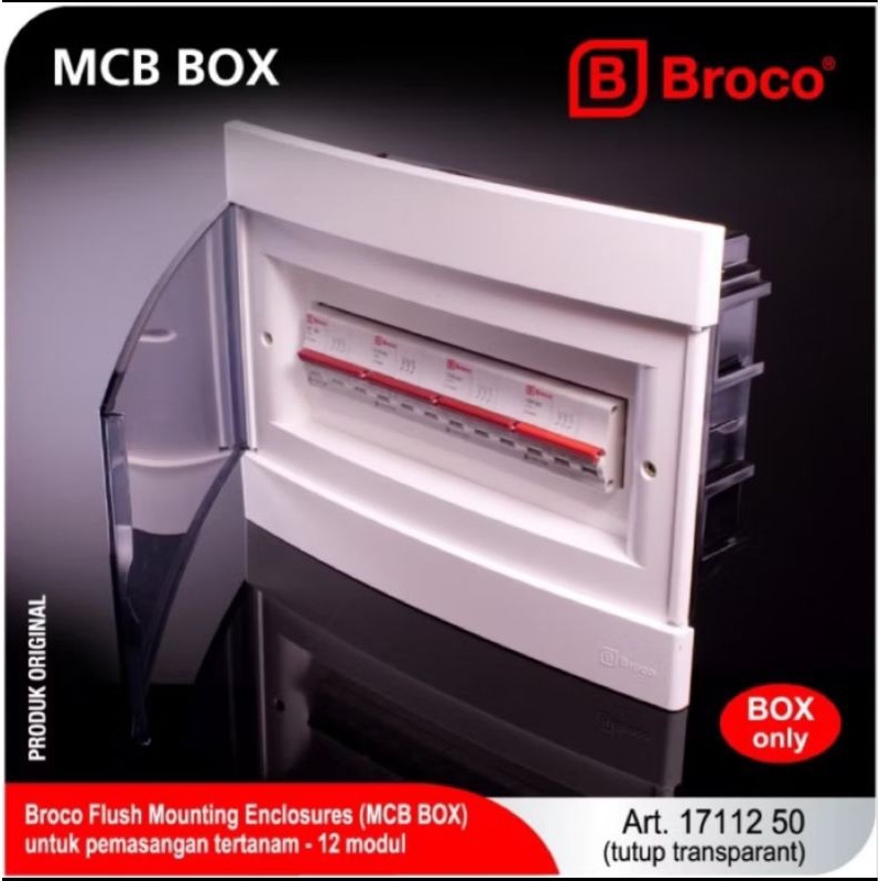Jual Box MCB Broco 12G 12 Group IB Inbow 17112-50 SNI Transparan Box ...