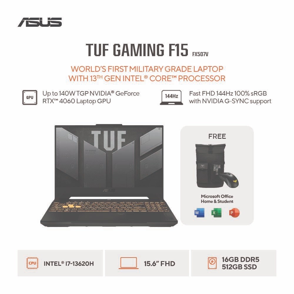 Jual [FREE MOUSE] ASUS TUF Gaming F15 FX507VV-I745K6M-HM - Mecha Gray ...