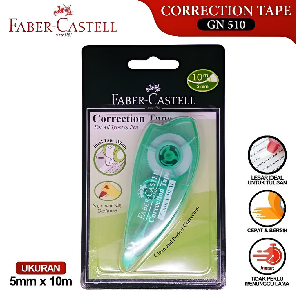 Jual Correction Tape Faber Castell GN 510 169400 Panjang 10 Meter ...