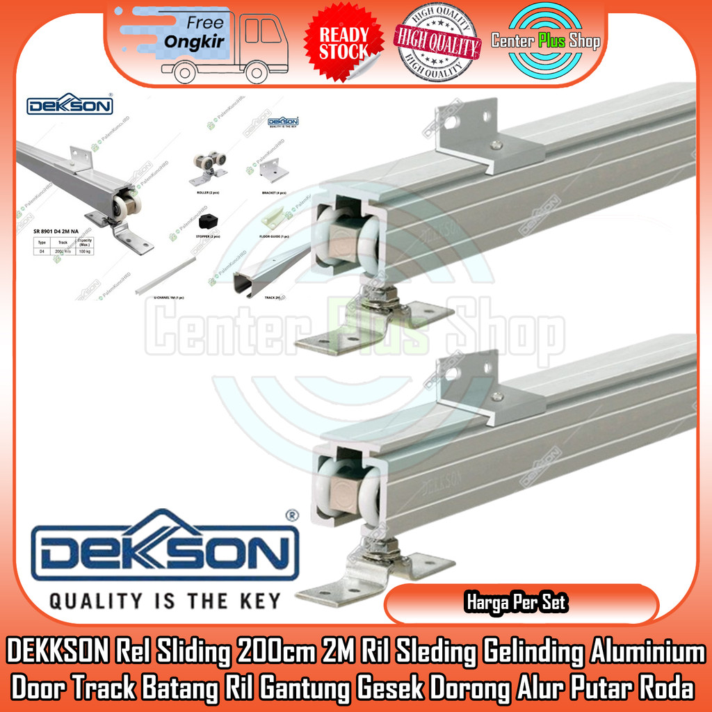 Jual Dekkson Rel Almunium Alumunium Sliding Pintu Geser Rail Rell Sleding Galvanis Besi Tebal ...