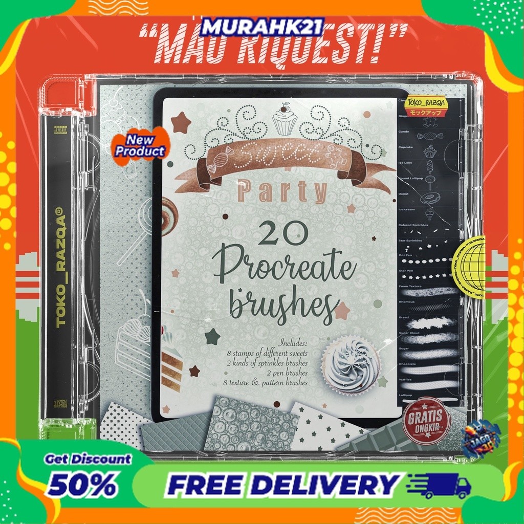 Jual Sweet Party - 20 Procreate Brushes PROCREATEBRUSH | Shopee Indonesia