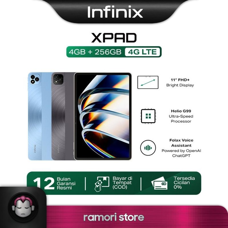 Jual Infinix XPad 4/256GB 4G LTE - Mediatek Helio G99 - 11" 90Hz FHD+ ...