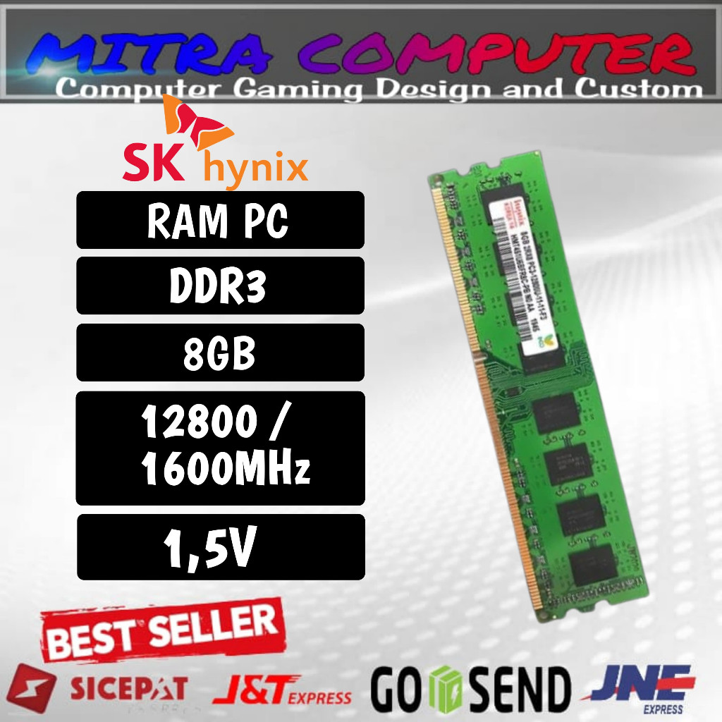 Jual RAM HYNIX DDR3 8GB 1600 MHz PC12800 RAM PC LONGDIMM ORIGINAL DDR3 8GB | Shopee Indonesia