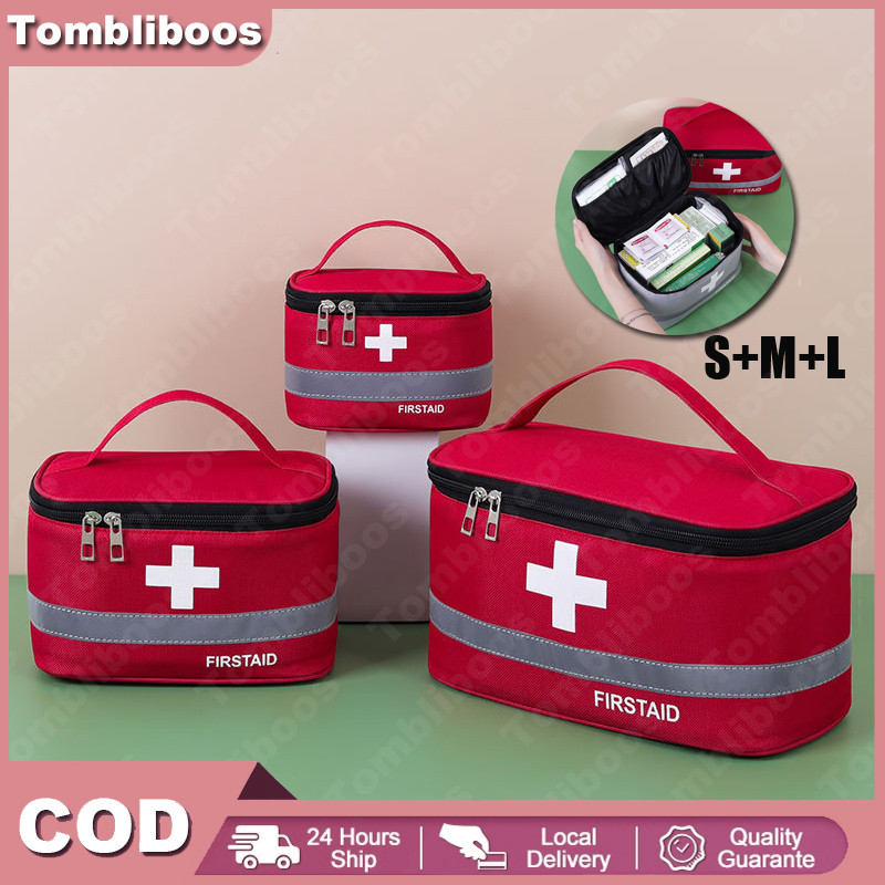 Jual First Aid Kit Portable Bag Tempat Penyimpanan Obat 3 Ukuran PMI ...