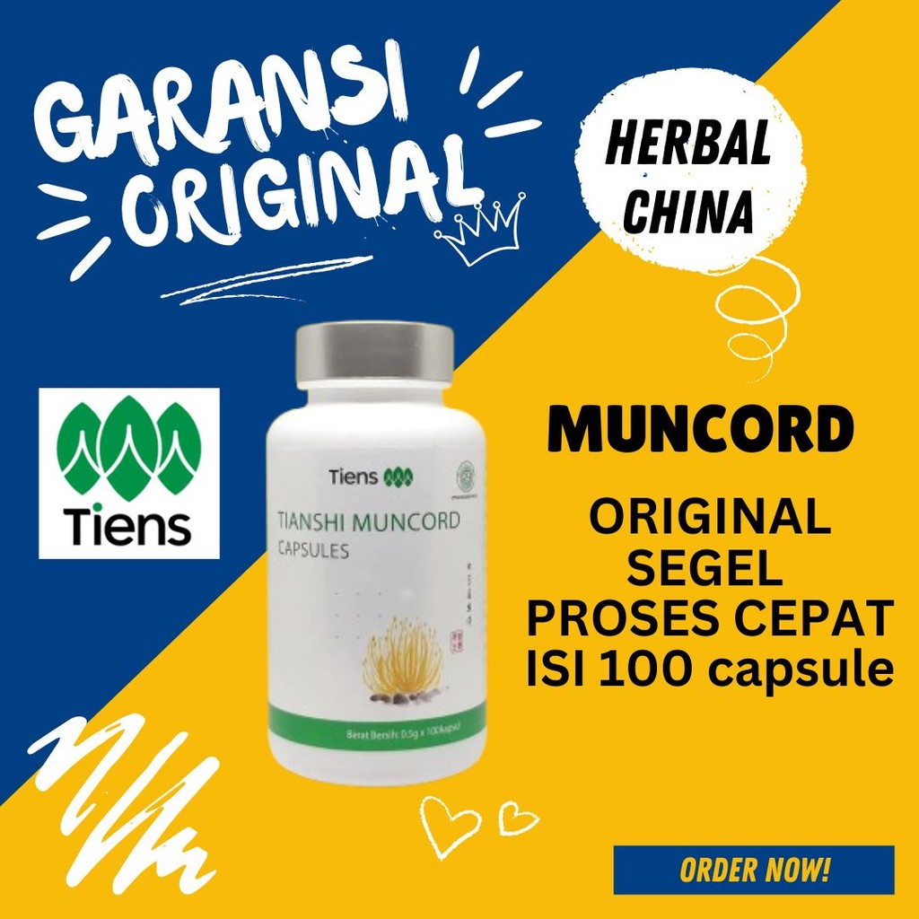 Jual TIENS Tianshi Muncord Capsules Isi 100 Kapsul Cordyceps Daya Tahan ...