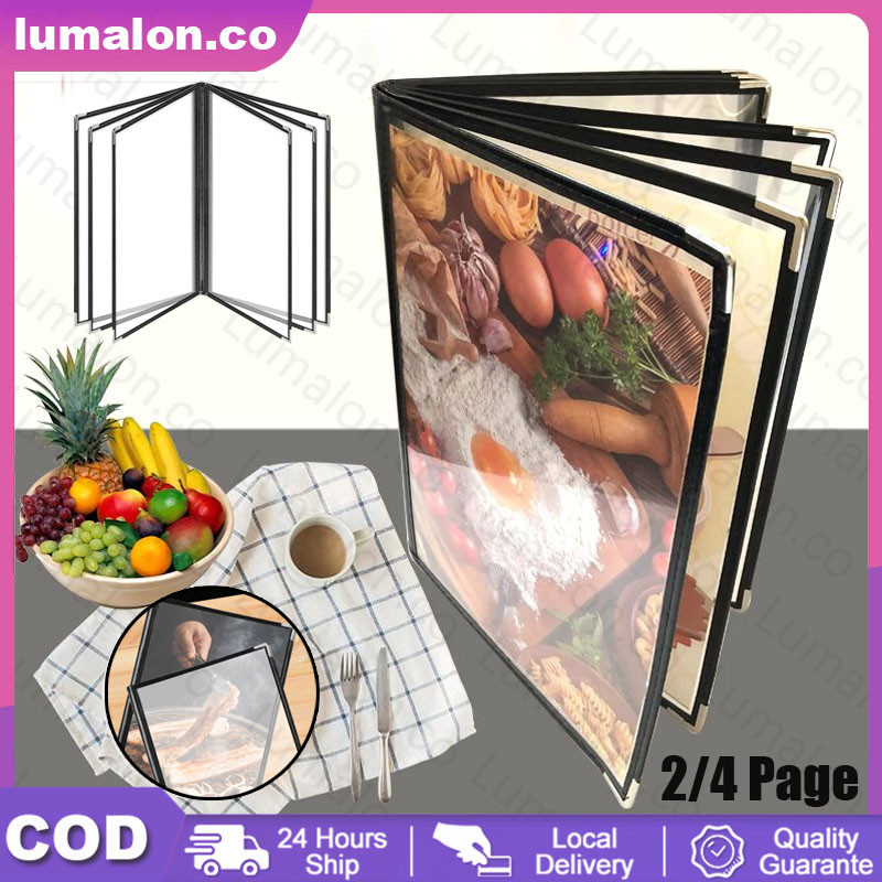 Jual 2/4 Page Pvc Transparan A4 Buku Menu Restoran Kulit Cover ...