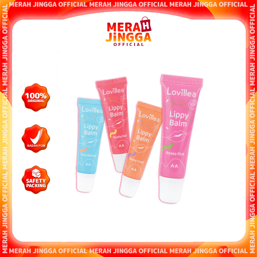Jual LOVILLEA Lippy Balm 10gr | Merah Jingga Official | Shopee Indonesia