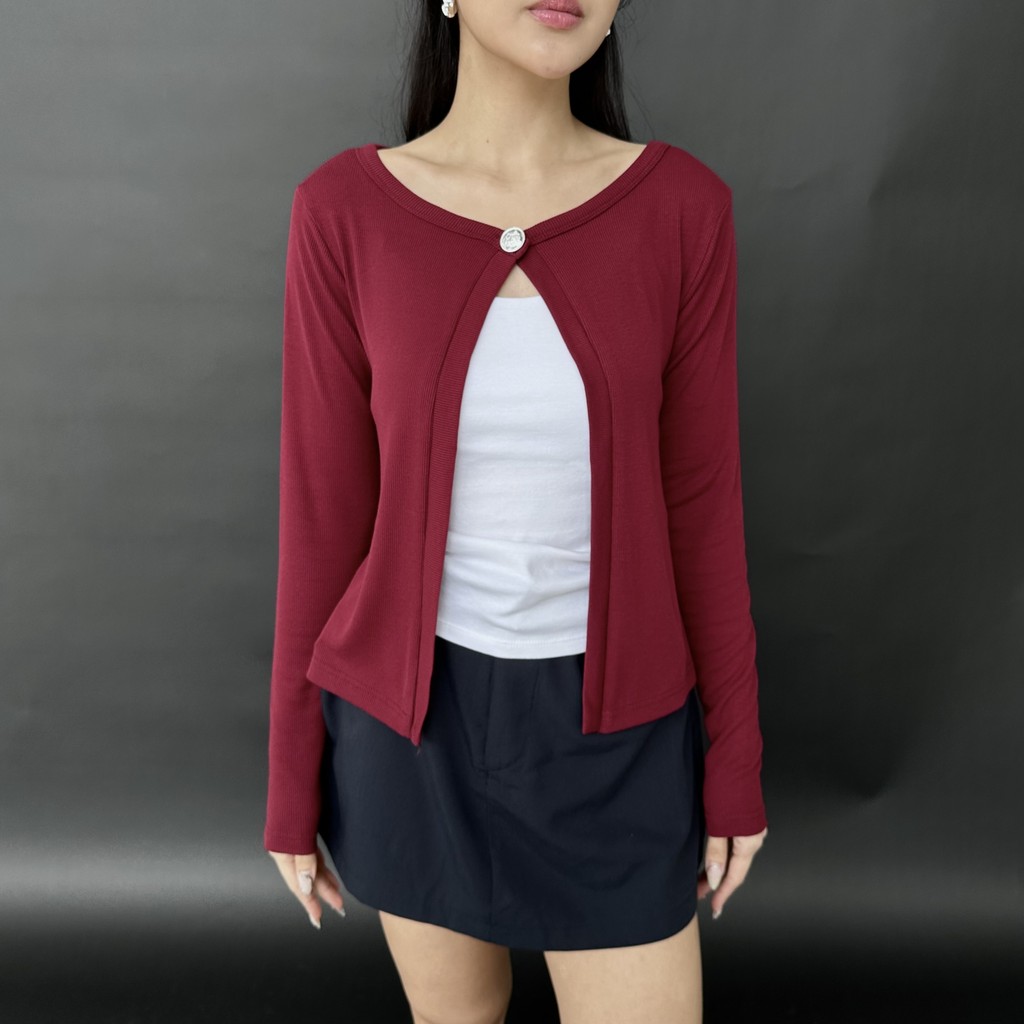 Jual SIJI TOP - Atasan Knit Wanita Cardigan Outer Lengan Panjang Basic ...