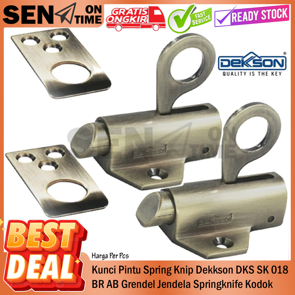 Jual Kunci Pintu Spring Knip Dekkson DKS SK 018 BR AB Grendel ...