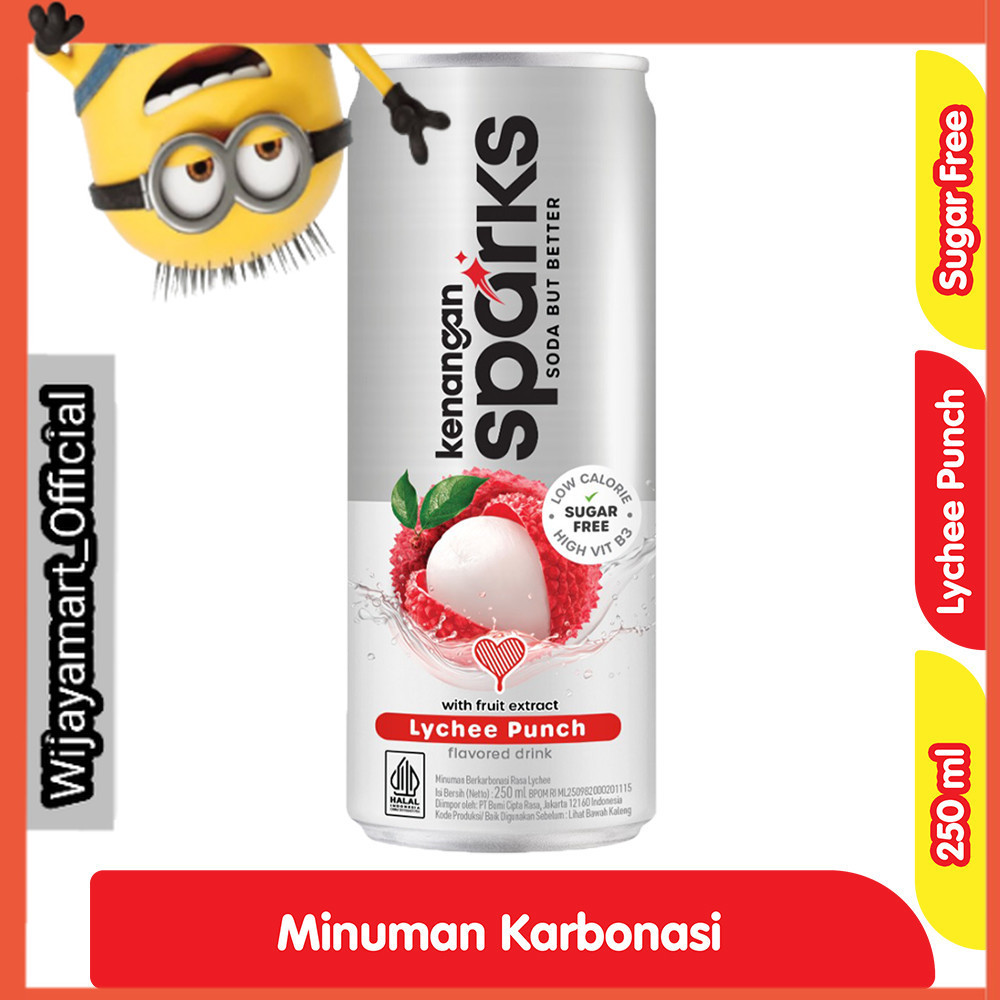 Jual Kenangan Sparks Minuman Karbonasi Lychee Punch Kaleng 250 ml ...