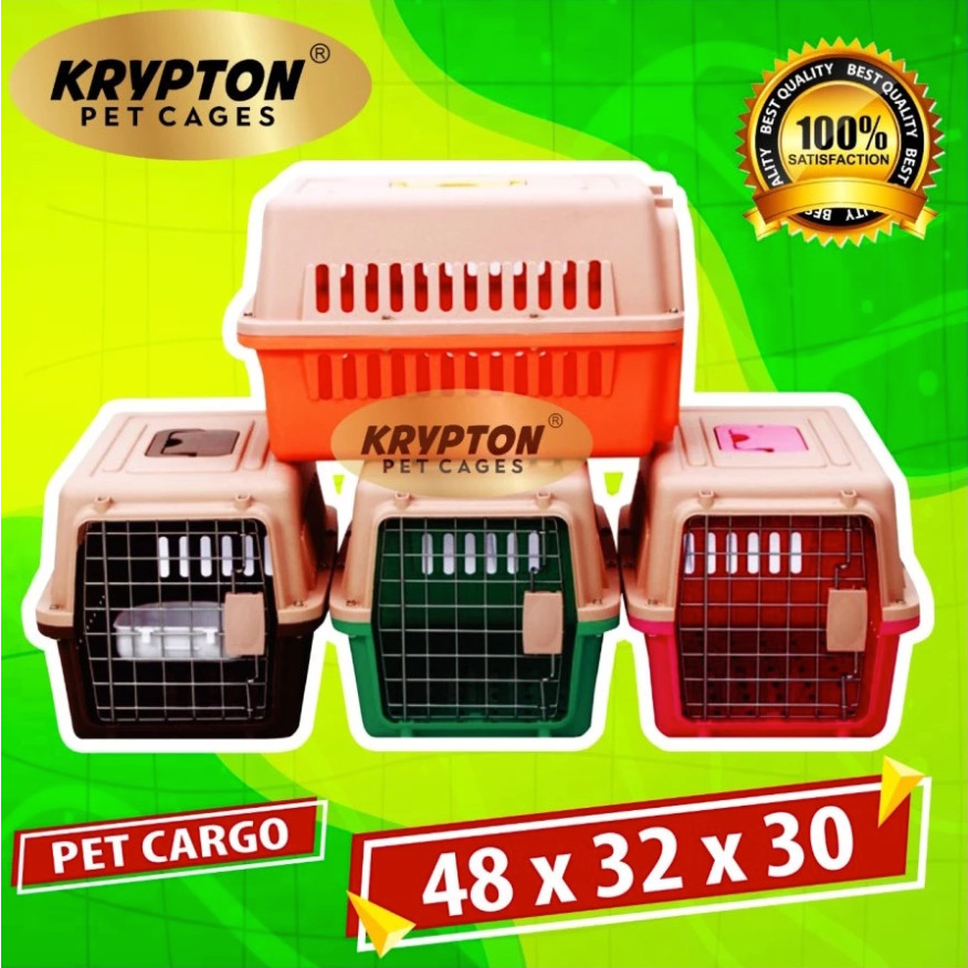Jual Kandang Tas Hewan Kucing Anjing Ukuran Medium Pet Cargo Krypton KRYPTON Pet Carrier 102 ...