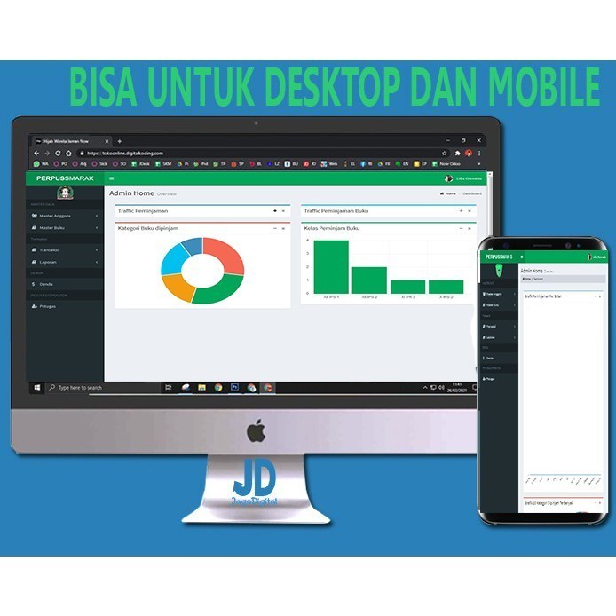 Jual Aplikasi Perpustakaan berbasis Website Framework Codeigniter dan ...