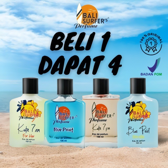 Jual Bali Surfers Parfum Beli 1 Dapat 4 | Papan Selancar| Blue Point ...
