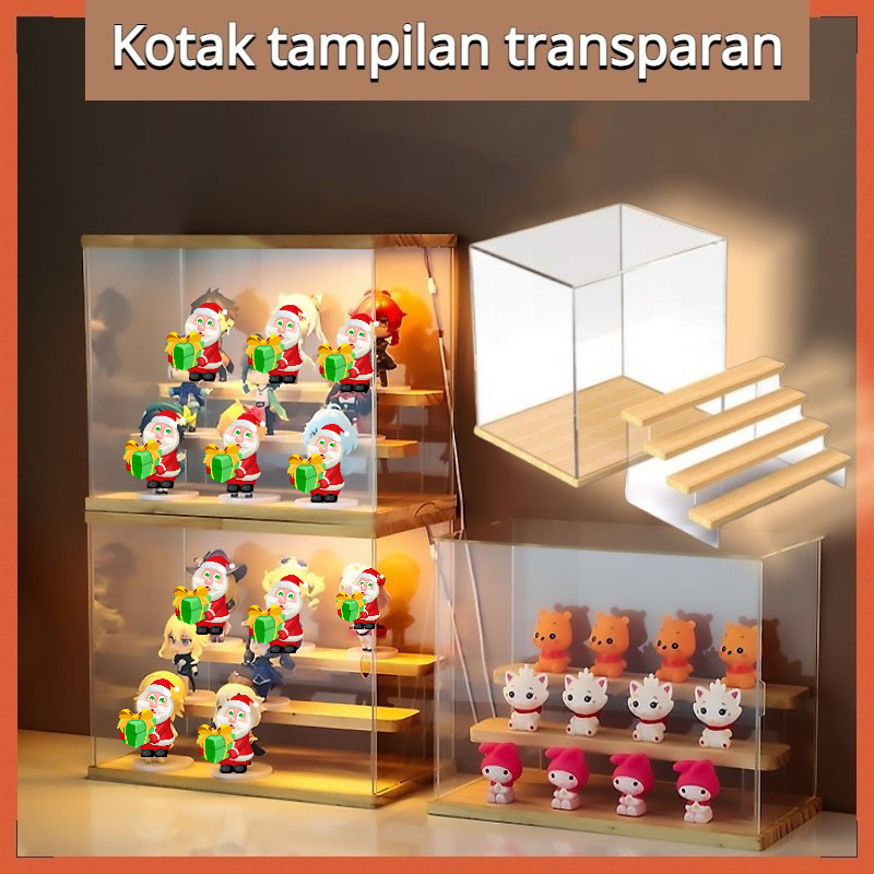 Jual 3/4 Lantai Showcase Organiser Kayu Akrilik Blind Box / Rak Display ...
