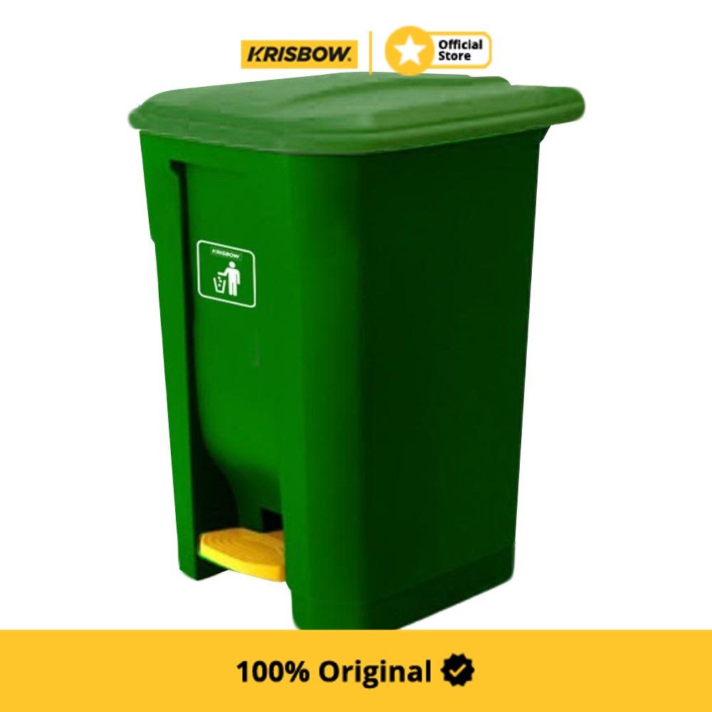 Jual Krisbow 55 ltr Tempat Sampah Pedal Dengan Connector Plastik Pp - Hijau Tong Sampah Pedal ...