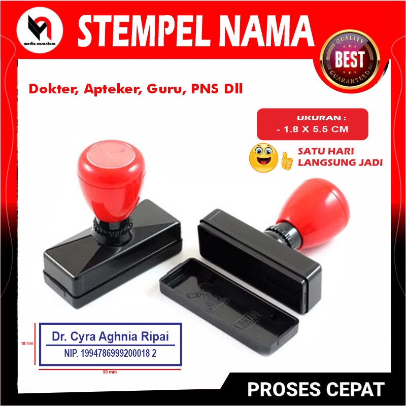 Jual STEMPEL NAMA DOKTER GURU APOTEKER PERAWAT PNS DLL | Shopee Indonesia