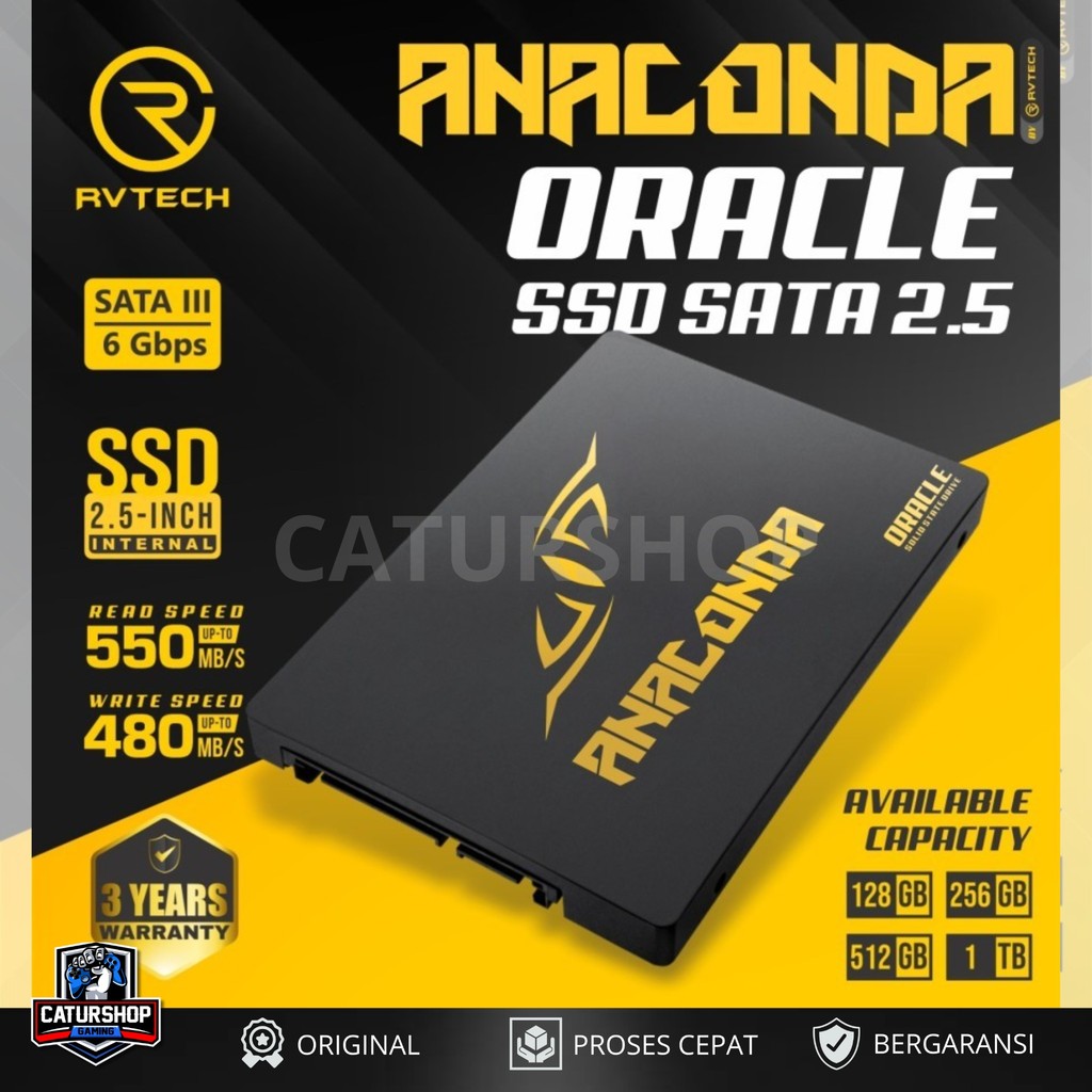 Jual Anaconda ORACLE SSD 128GB / 256GB / 512GB / 1TB SATA III Original ...
