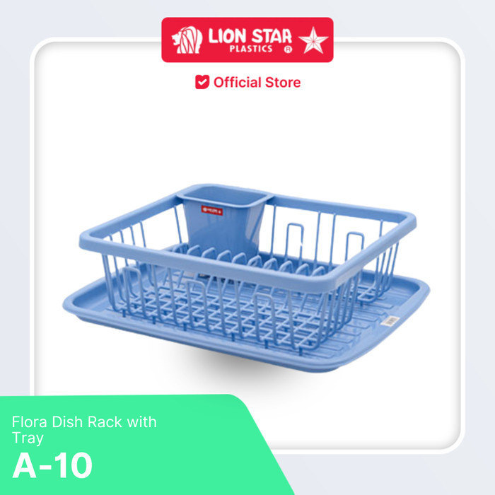 Jual LION STAR Tempat Cuci Piring Rak Piring Flora Dish Rack With Tray ...