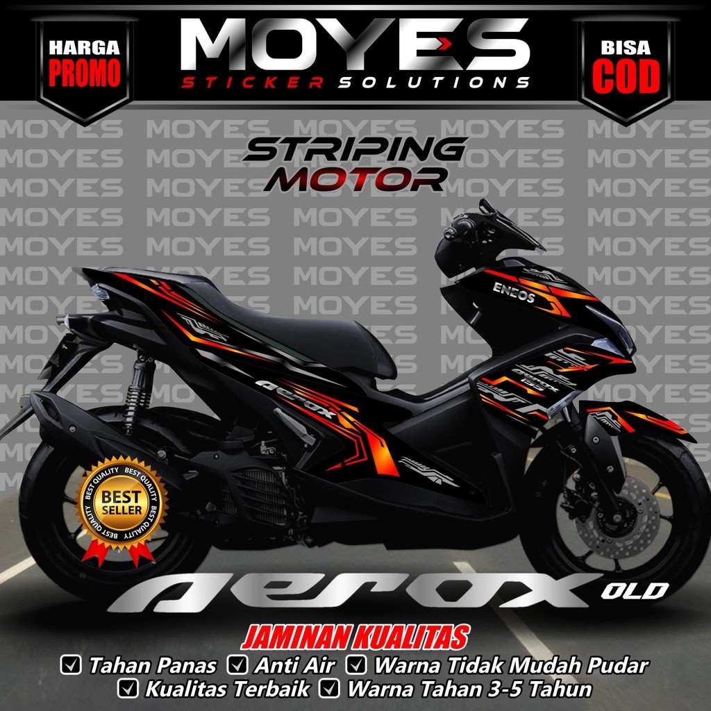 Jual Striping Variasi Aerox Old // Stiker Variasi List Aerox 155 Lama ...