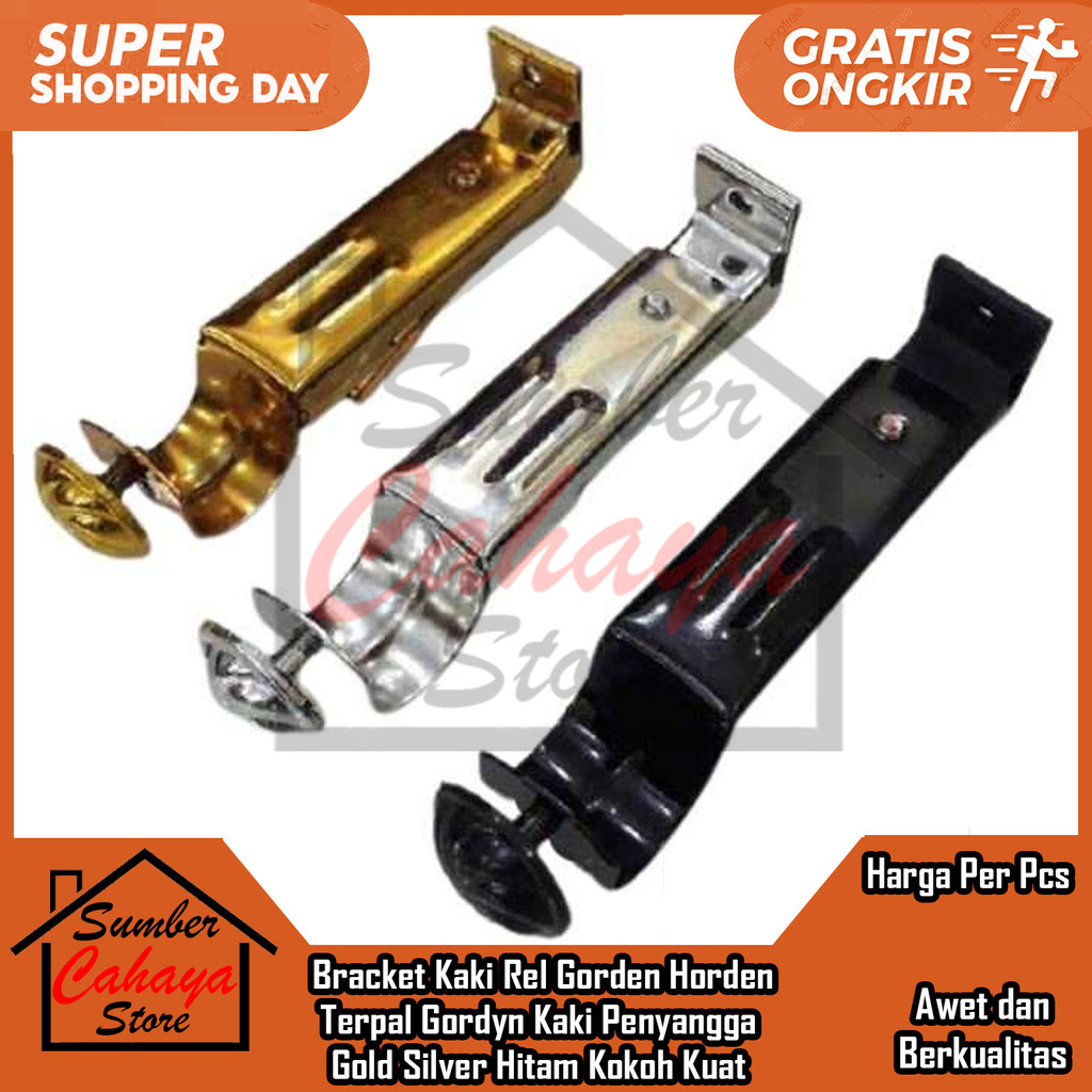 Jual Bracket Kaki Rel Rail Rell Gorden Horden Tirai Terpal Kain Gordyn ...