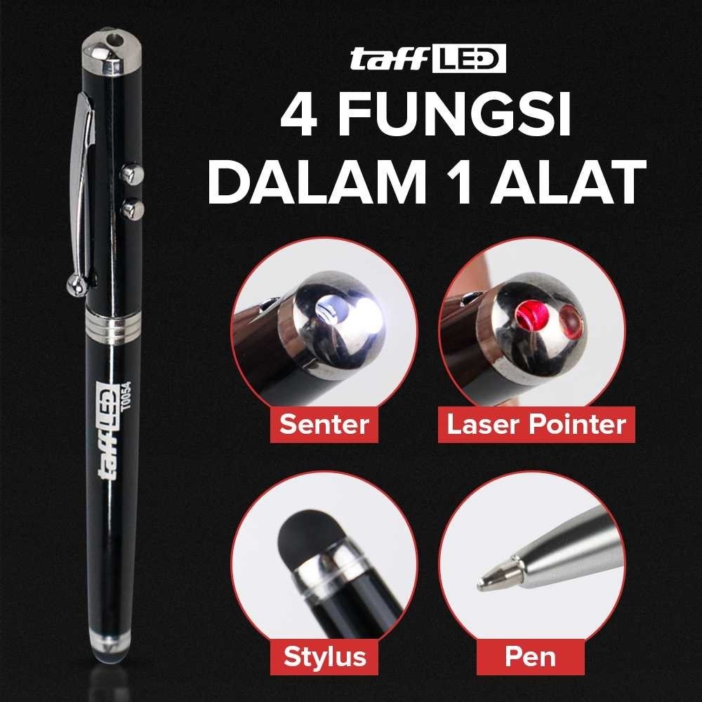 Jual Pulpen 4 in 1 Senter Laser Pointer Pen dan Stylus Tinta Hitam ...