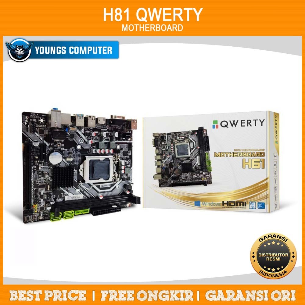 Jual MOTHERBOARD QWERTY H81 NVME SOCKET 1150 DDR3 INTEL GEN 4 | Shopee ...
