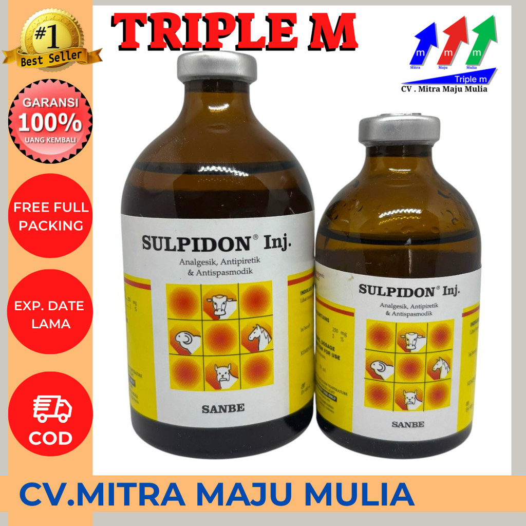 Jual SULPIDON 50 ml & 100 ml SANBE - Obat Pereda Sakit Hewan Analgesik ...