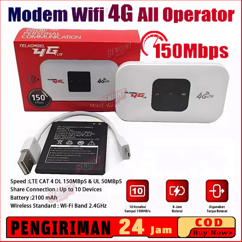 Jual 【Ready Stock】Modem WIFI Mifi All Operator 4g Mudah Dibawa USB 500Mbps 4g Portable Mobile ...