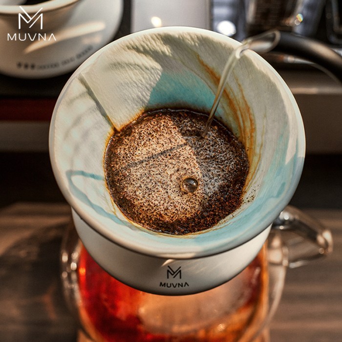 Jual MUVNA Ceramic V60 Coffee Drip Maker Pour Over Manual Brew Filter Kopi | Shopee Indonesia