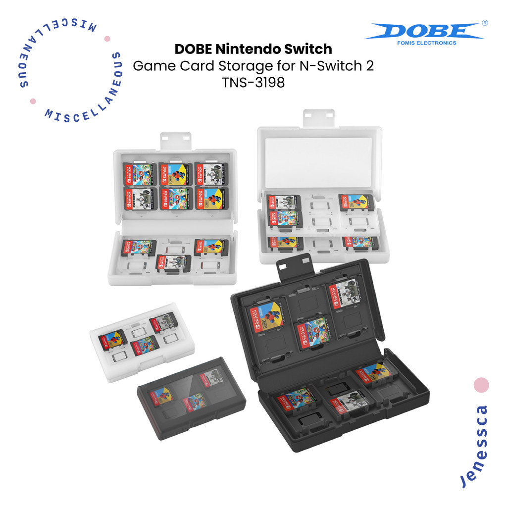 Jual DOBE Nintendo Switch 1/2 Game Card Case 24 in 1 Storage Box ...