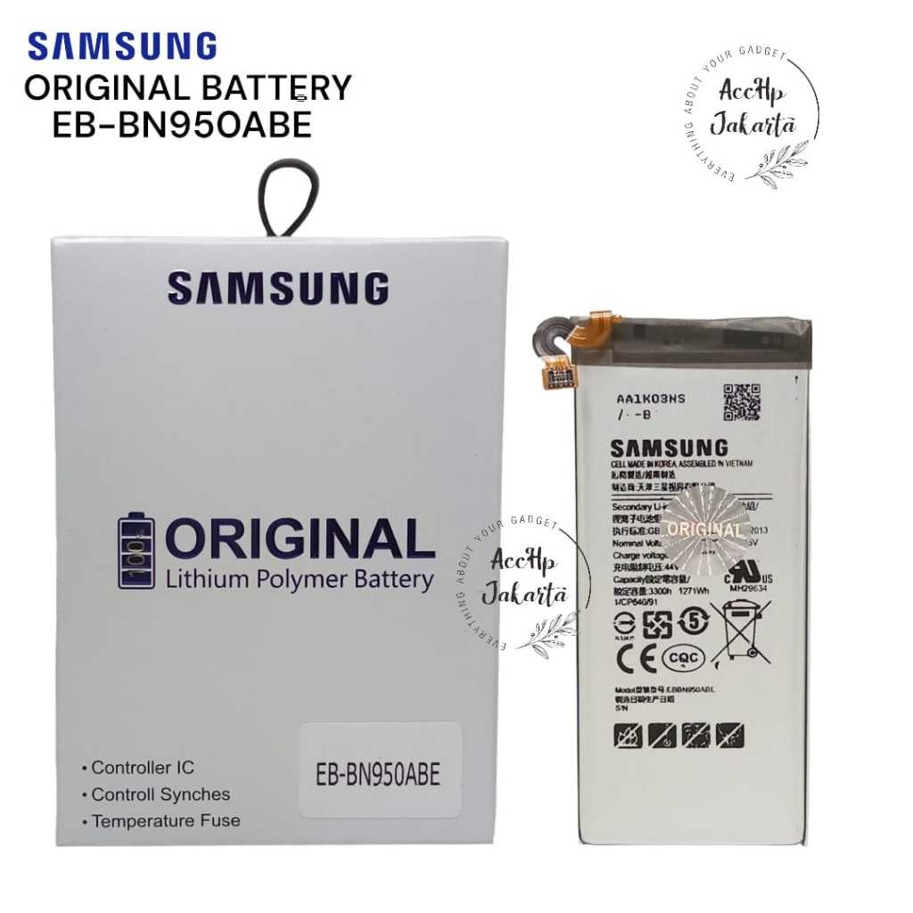 Jual Baterai Batre Samsung Note 8 N90F Batrei EB-BN950ABE Batu Batrai ...