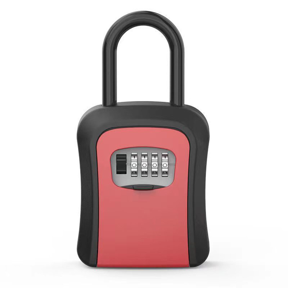Jual 4 Digit Code Combination Lockbox Portable Key Lock Box Wall ...