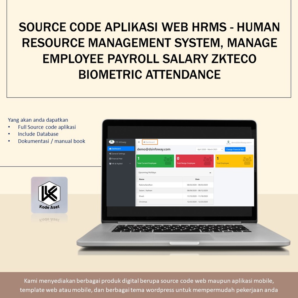 Jual SOURCE CODE APLIKASI WEB HRMS - HUMAN RESOURCE MANAGEMENT SYSTEM, MANAGE EMPLOYEE PAYROLL ...