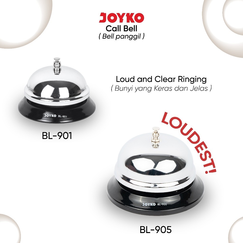 Jual Bel Meja / Call Bell JOYKO BL-901 BL-905 Desk Bell Restoran Hotel ...