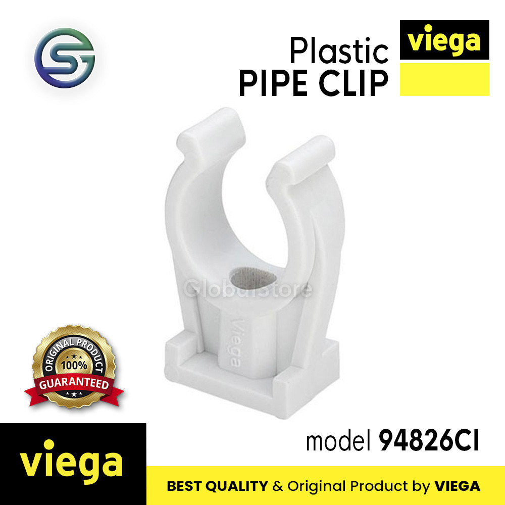 Jual PIPE CLIP PLASTIC 18mm 24mm Model 94826CI WHITE / VIEGA Plastic ...