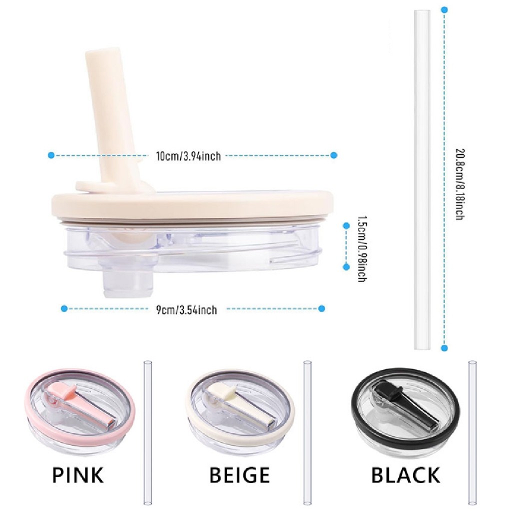 Jual 40 Oz Stanley Cup Tumbler Flip Straw Lids Spill-proof Cup Cover ...