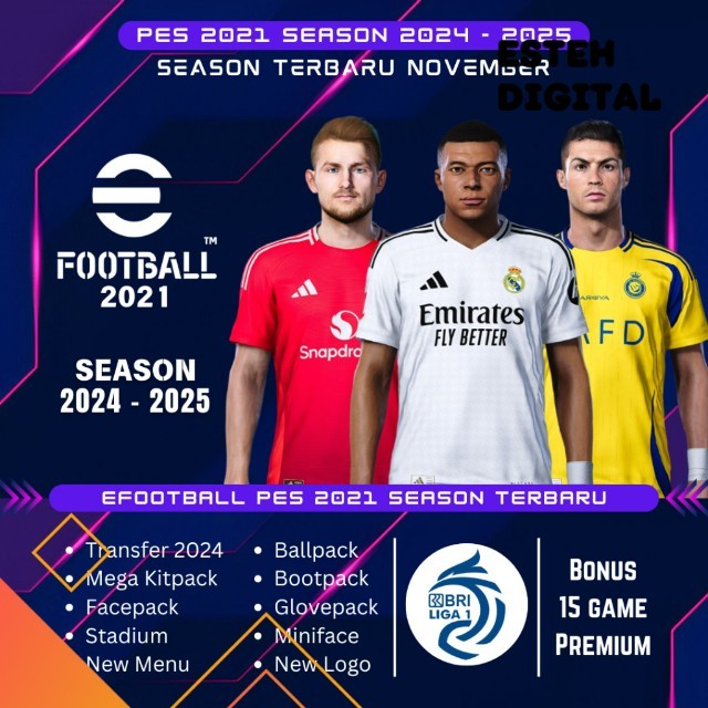 Jual PES 2021 PATCH TERBARU 2024 2025 - GAME PC - GAME LAPTOP ES TEHH ...