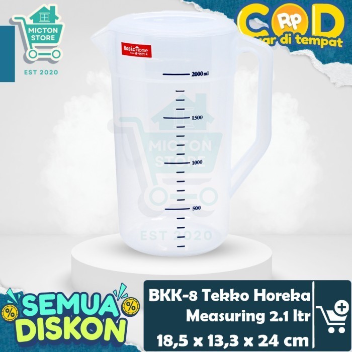 Jual BEZTON Lion Star Basic Home BKK-8 Tekko Horeka Measuring 2.1 ltr Teko Air Plastik Bening ...