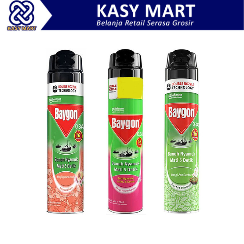 Jual Baygon Obat Nyamuk Semprot 600 ML All Varian | Shopee Indonesia