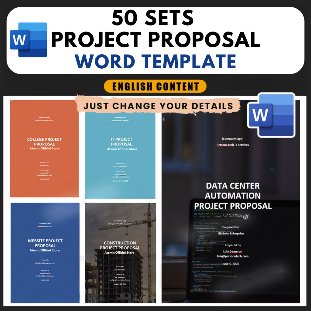 Jual ARSY ||W13 || 50 Set Template Proposal Proyek Format Word Siap Isi ...