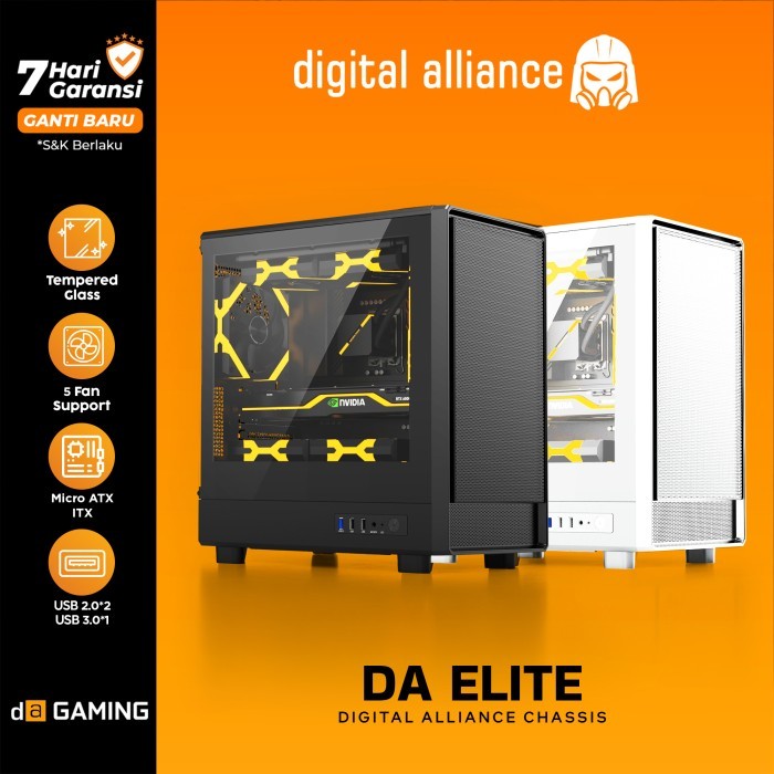 Jual DIGITAL ALLIANCE PC CASING ELITE MATX BLACK | Shopee Indonesia